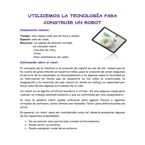 construyamos un robot | PDF