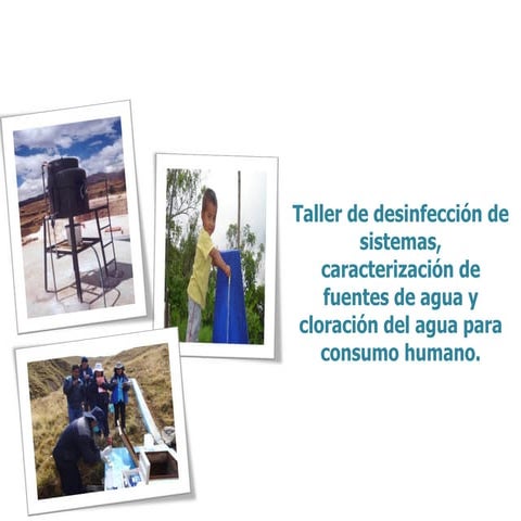 Cloración y Desinfección de sistemas de agua potable para consumo ...