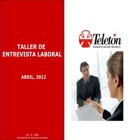 Taller de entrevista laboral | PPTX