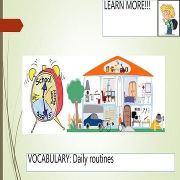 Daily routine- Present simple tense | PPTX