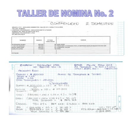 Taller De Nomina No 2 Doc
