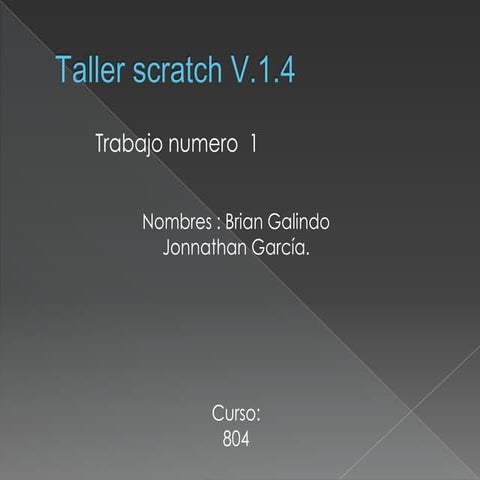 Taller de scratch | PPTX | Programming Languages | Computing