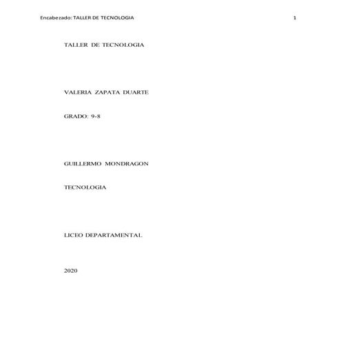 Taller de tecnologia 2 | DOCX