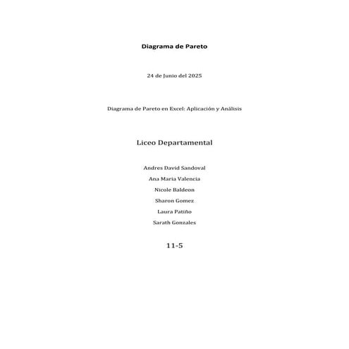 taller diagrama de pareto sharon gómez calero | DOCX