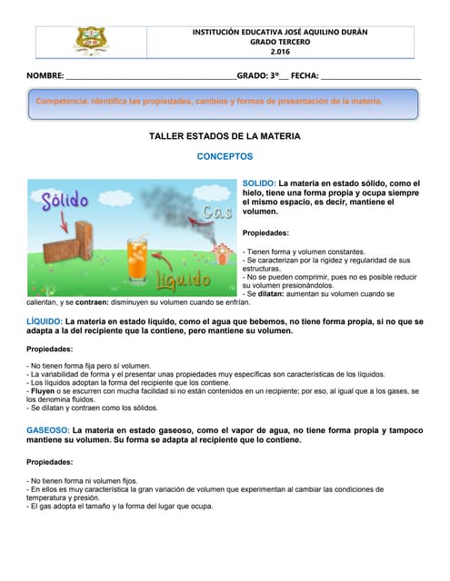 La materia 3º | PPT