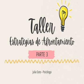 TALLER ESTRATEGIAS DE AFRONTAMIENTO -PARTE 3.pdf | Mental Health ...