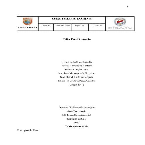 Taller Excel Avanzado 10-2. pdf | PDF