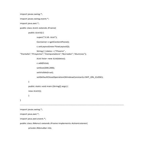 Taller interfaz 3 | DOCX | Programming Languages | Computing