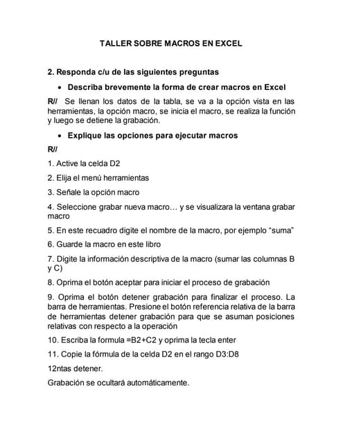 Macros En Excel Pdf