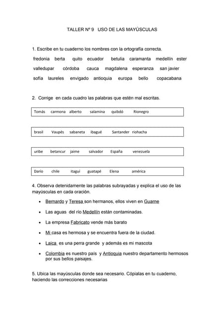 Uso De Las Mayusculas Cuando Usar Mayusculas Uso De