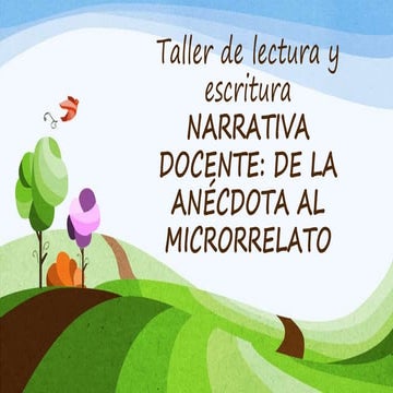 Taller narrativa docente | PPTX