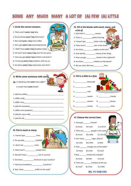 Some, any, no exercises | PDF