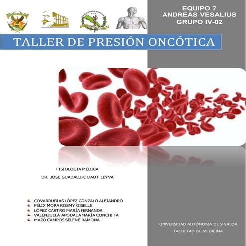 Taller presión oncótica | DOCX