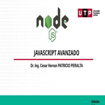 JavaScript Avanzado con Node.js para Desarrollo Web | PPTX