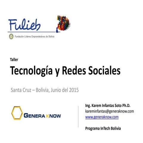 Taller tecnología y redes sociales | PPTX