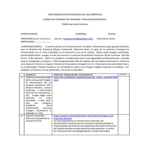 Taller y tarea 6 de febrero. | DOCX