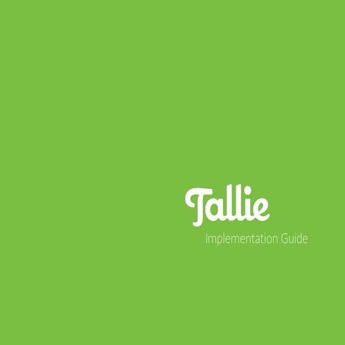 Tallie Implementation Guide | PDF