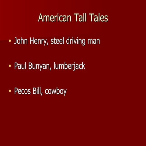 Tall tales | PPT