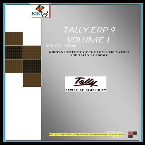Tally.erp 9 vol i | PDF