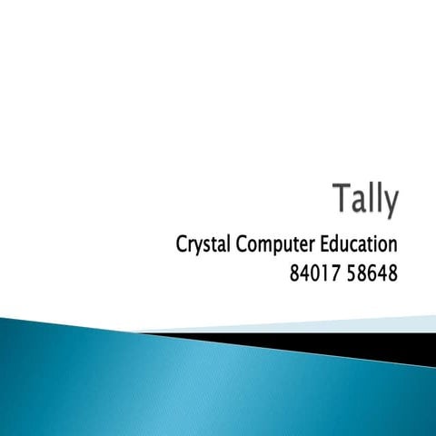 Tally in Gujarati - Crystal Computer Mankuva | PPTX