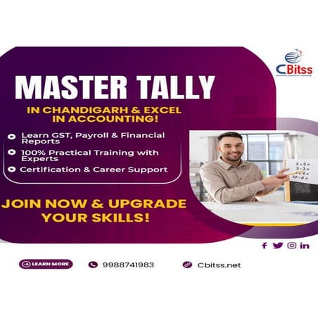 Tally Course in Chandigarh — Learn Accounting & GST with CBitss | PDF