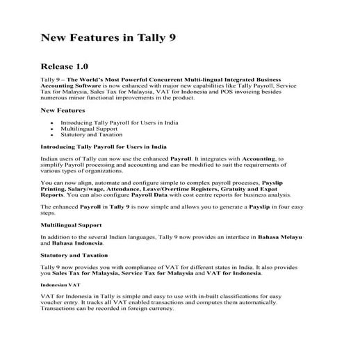 Configuration In Tally .ERP 9 | PPTX
