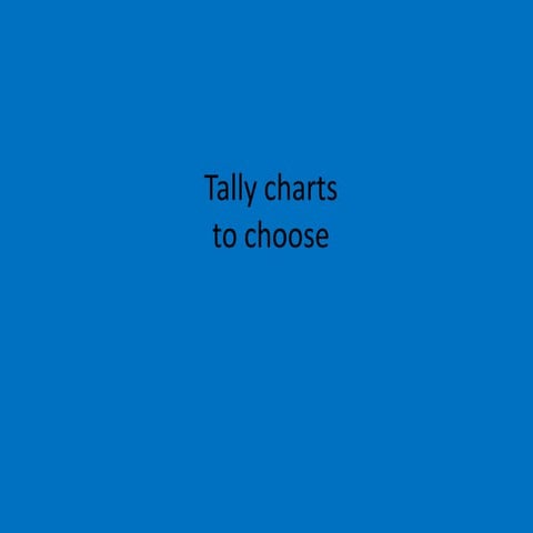Tally charts to choose | PPTX