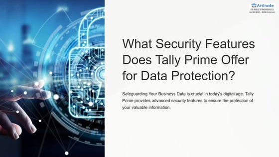 Tally Prime's Security Features: Safeguarding Your Business Data | PDF