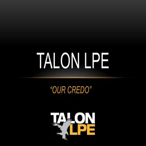 The Talon/LPE Credo | PDF