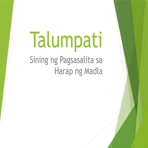 Filipino 9 Talumpati | PPT