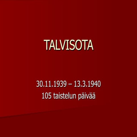Talvisota | PPT
