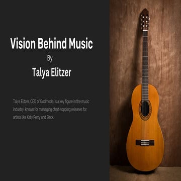 Talya Elitzer's path to success in the music industry | PDF