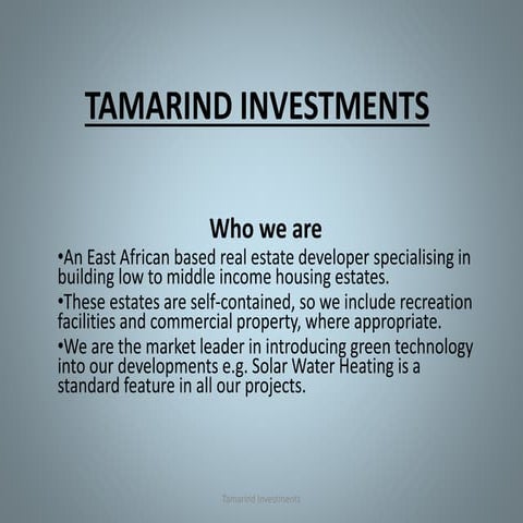 Tamarind properties journey | PPTX
