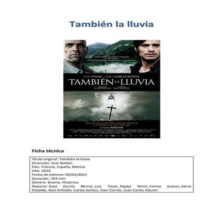 Tambien la lluvia | PDF