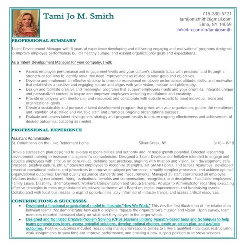 Tami jo m. smith resume | PDF