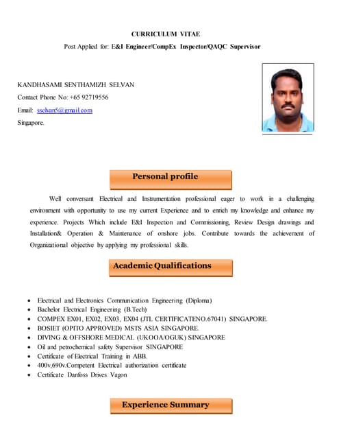 JEYARAJ CV QA-QC Inspector(E &I) | DOCX | Civil Engineering Industry ...