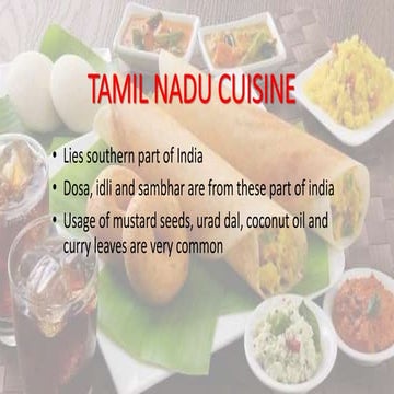 Tamil nadu cuisine | PPTX