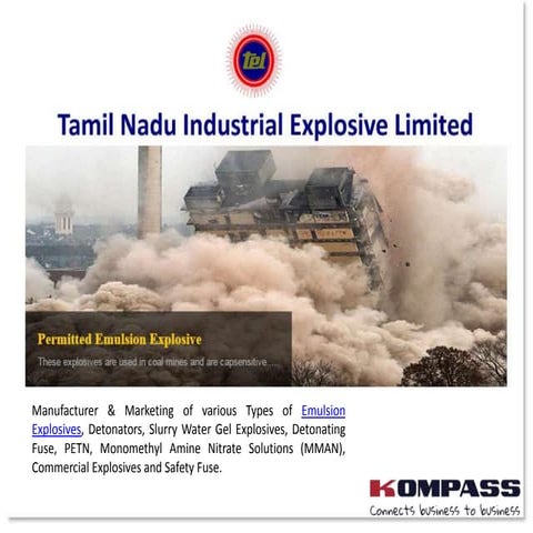 Tamil nadu industrial explosive limited | PPSX