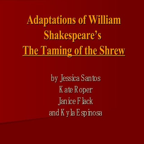 Taming of the Shrew | PPT