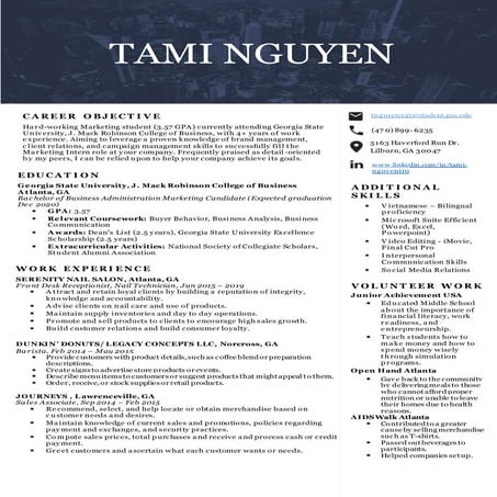 Tami nguyen resume | DOCX