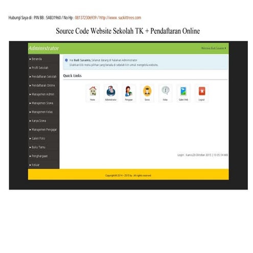 Website Sekolah TK PHP MYSQL | PPT