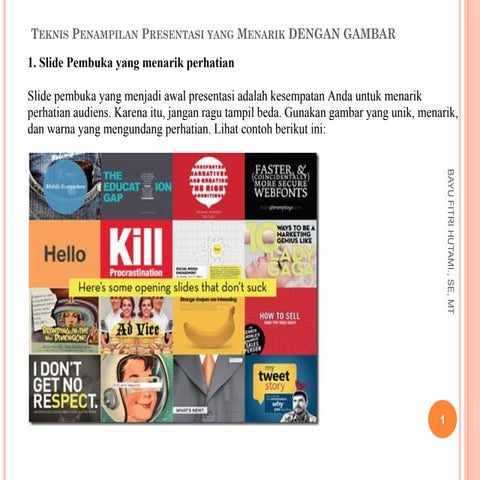 Tampilan presentasi dengan gambar | PPT