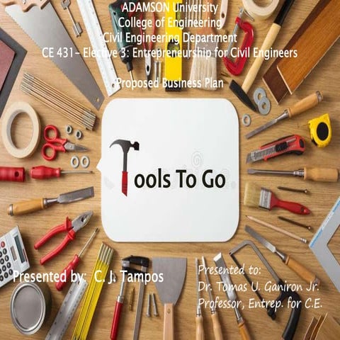 Tools to Go: A Proposed Business Plan | PPTX