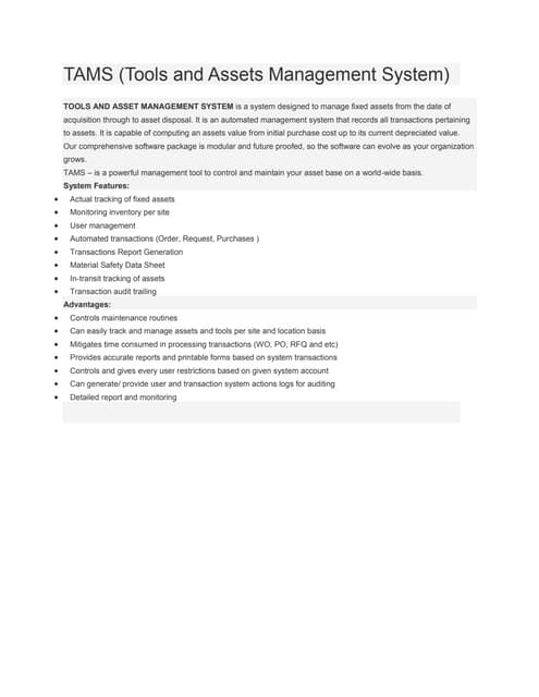 TAMS Traffic Accounts Management System 23.04.2023.pptx | Business ...