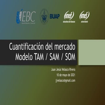 Cuantificación del mercado - TAM/SAM/SOM - IMEF Mexico | PPTX
