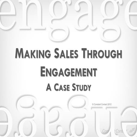 SME Growth Hack - Constant Contact 'Getting sales through engagement ...