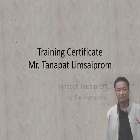 Tanapat certificate | PPT