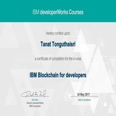 IBM Blockchain for developers | PPT