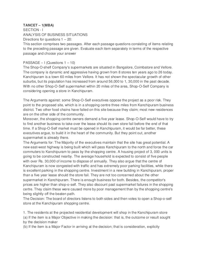 Tancet model-question-paper