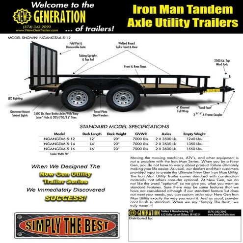 Tandem axle trailer | PDF
